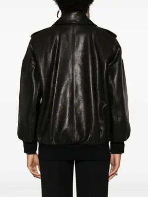Alexander McQueen Leather Bomber Jacket