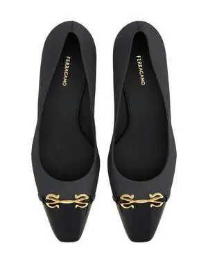 FERRAGAMO 60mm Gancini-plaque Pumps