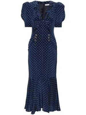 Alessandra Rich V Neck Day Dresses