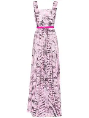SAIID KOBEISY Striped Maxi Dress With Belt