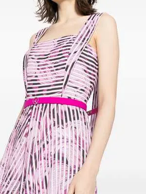 SAIID KOBEISY Striped Maxi Dress With Belt