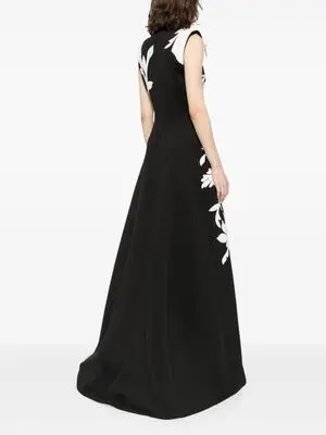 SAIID KOBEISY Floral-embroidered Gown