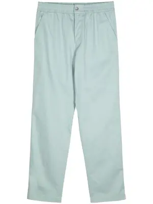 Maison Kitsuné Elasticated-waistband Straight-leg Trousers - Blue