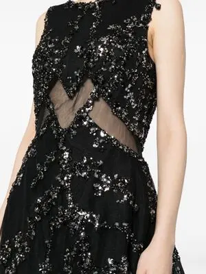 SAIID KOBEISY Beaded Tulle Gown
