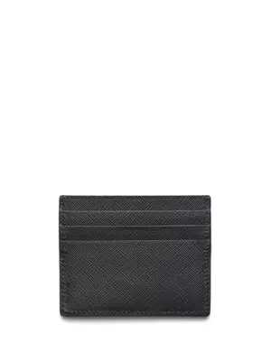 Prada Saffiano Leather Cardholder - Black