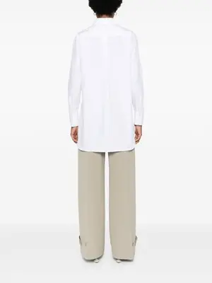 MODES Side-slit Poplin Shirt - White