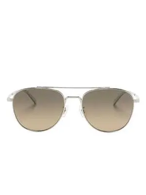 Oliver Spencer Rivetti Pilot-frame Sunglasses - Silver