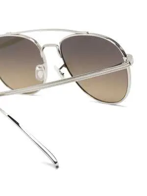 Oliver Spencer Rivetti Pilot-frame Sunglasses - Silver