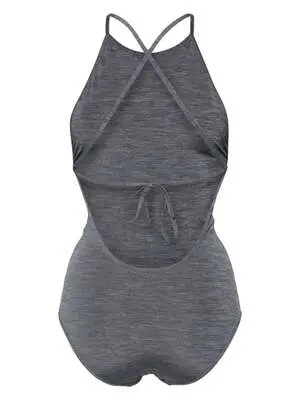 TOTEME Open-back Mélange One Piece Swimsuit - Grey