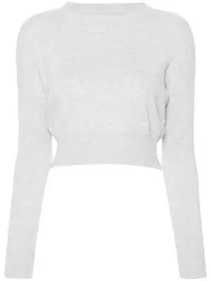 TEDDY CASHMERE Genova Cropped Jumper - Grey