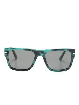 Persol Tortoiseshell Square Frame Sunglasses - Blue