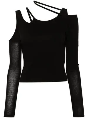 Yohji Yamamoto Cold Shoulder-design Top
