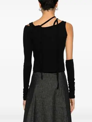 Yohji Yamamoto Cold Shoulder-design Top