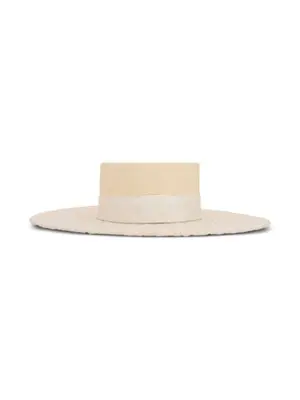 MAISON MICHEL Wide-brim Canotier Hat