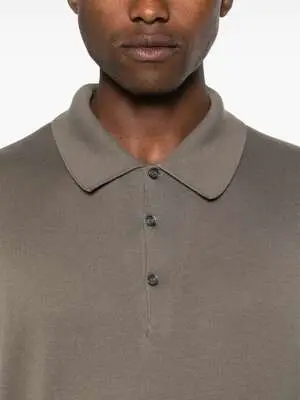 John Smedley Isis Knitted Cotton Polo Shirt - Neutrals