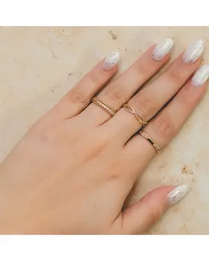 SHY CREATION 14k Yellow Diamond Band
