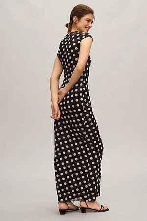 AFRM Short-sleeve Slim Mesh Maxi Dress - Black