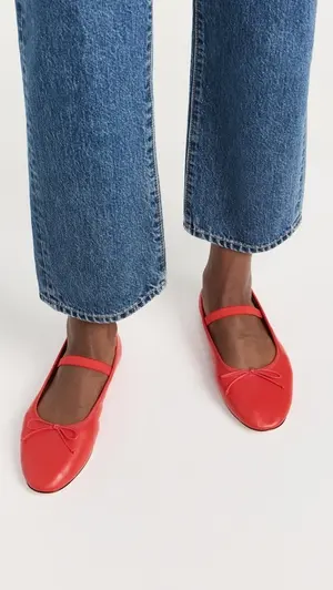 LOEFFLER RANDALL Leonie Ballet Flat - Red