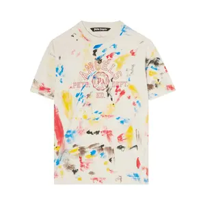Palm Angels Painted College Tee 'off /red - White