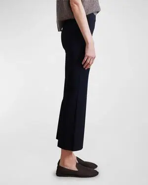 APIECE APART Rene Pintuck Flare-leg Pants - Black