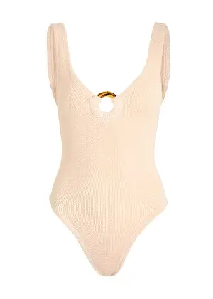 Hunza G Hunza G Celine Cut-Out Seersucker Swimsuit Nude