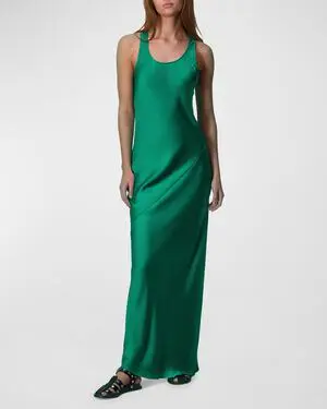 rag and bone green dress Rag & Bone Ombre Satin Dress | Green