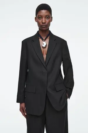 Cos Single-breasted Linen Blend Blazer