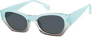 Zenni Cat-Eye Full Rim Sunglasses Blue