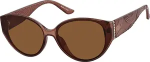 Zenni Cat-Eye Full Rim Sunglasses Brown