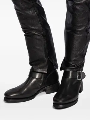Dsquared2 Buckled Leather Boots