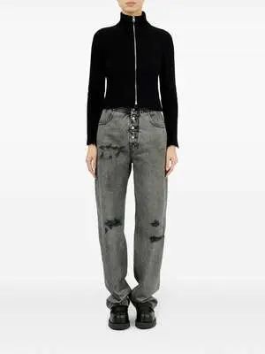 MAISON MARGIELA Ribbed Cotton Zip-up Cardigan
