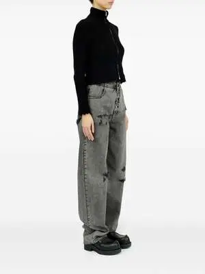 MAISON MARGIELA Ribbed Cotton Zip-up Cardigan