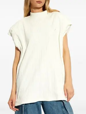 Attico Logo-raised Ribbed Top