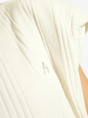 Attico Logo-raised Ribbed Top