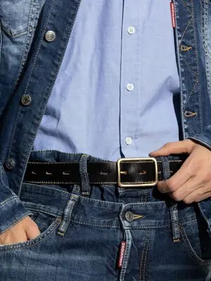 Dsquared2 Buckled Leather Belt - Black