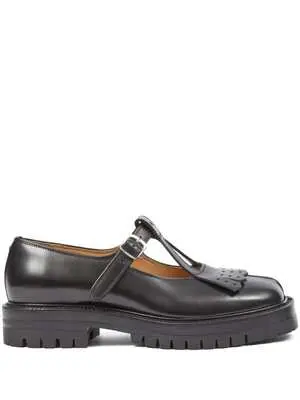 MAISON MARGIELA Tabi County Leather Mary Janes - Black