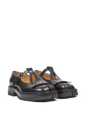 MAISON MARGIELA Tabi County Leather Mary Janes - Black