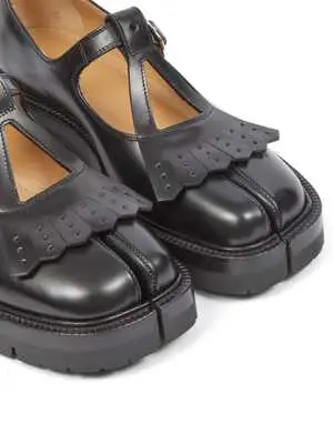 MAISON MARGIELA Tabi County Leather Mary Janes - Black