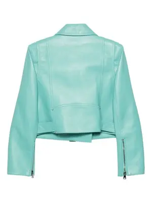 Balmain Double-chain Lion Leather Jacket