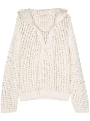 Dorothee Schumacher Open-knit Hooded Sweater