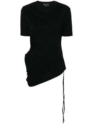 Andrea Ya'aqov Asymmetric Cotton T-shirt - Black