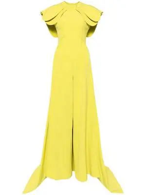 SAIID KOBEISY Crepe Jumpsuit With Overskirt - Green