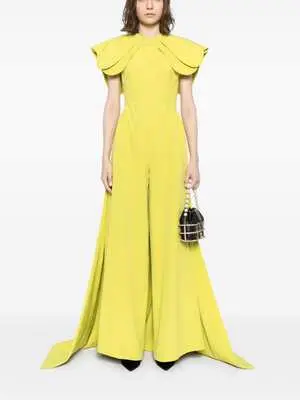 SAIID KOBEISY Crepe Jumpsuit With Overskirt - Green