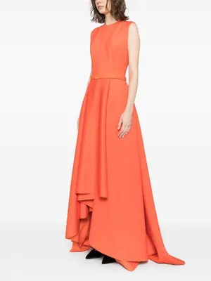 SAIID KOBEISY Neoprene High-low Gown - Orange