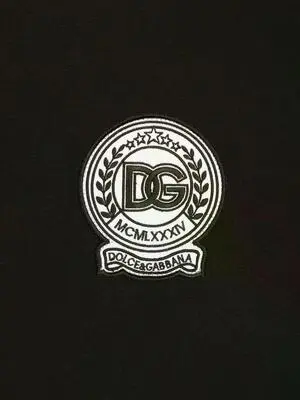 Dolce & Gabbana Dg-embroidered Cotton T-shirt - Black