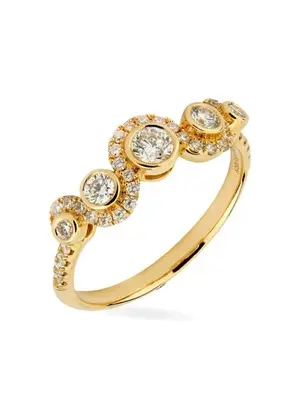 LARK & BERRY 18kt Yellow Wave Diamond Ring