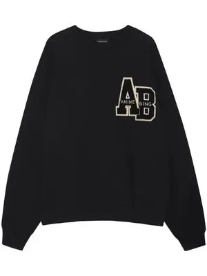 ANINE BING Miles Cotton Sweatshirt - Black