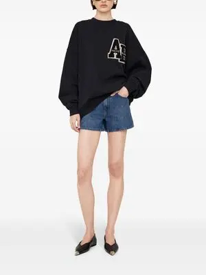 ANINE BING Miles Cotton Sweatshirt - Black
