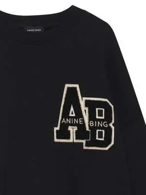 ANINE BING Miles Cotton Sweatshirt - Black