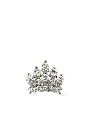 LARK & BERRY 14kt Gold Diamond Stud Earring - White